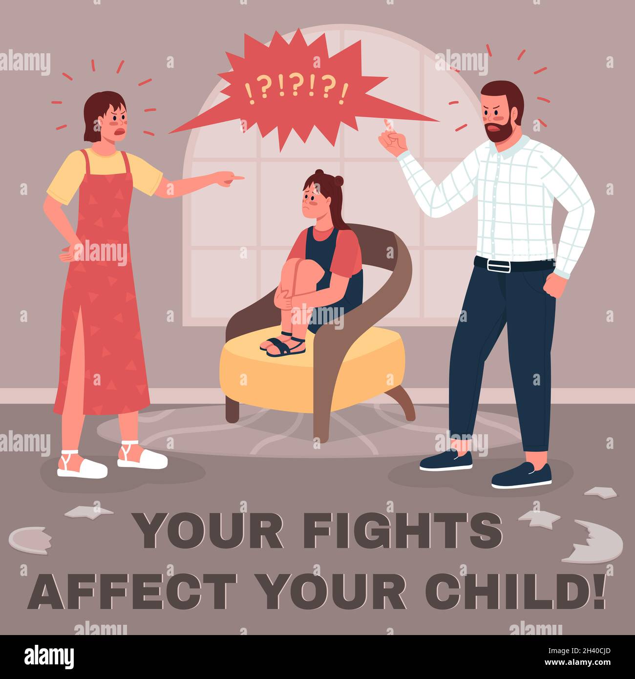 Family conflict social media post mockup Stock Vector Image & Art - Alamy