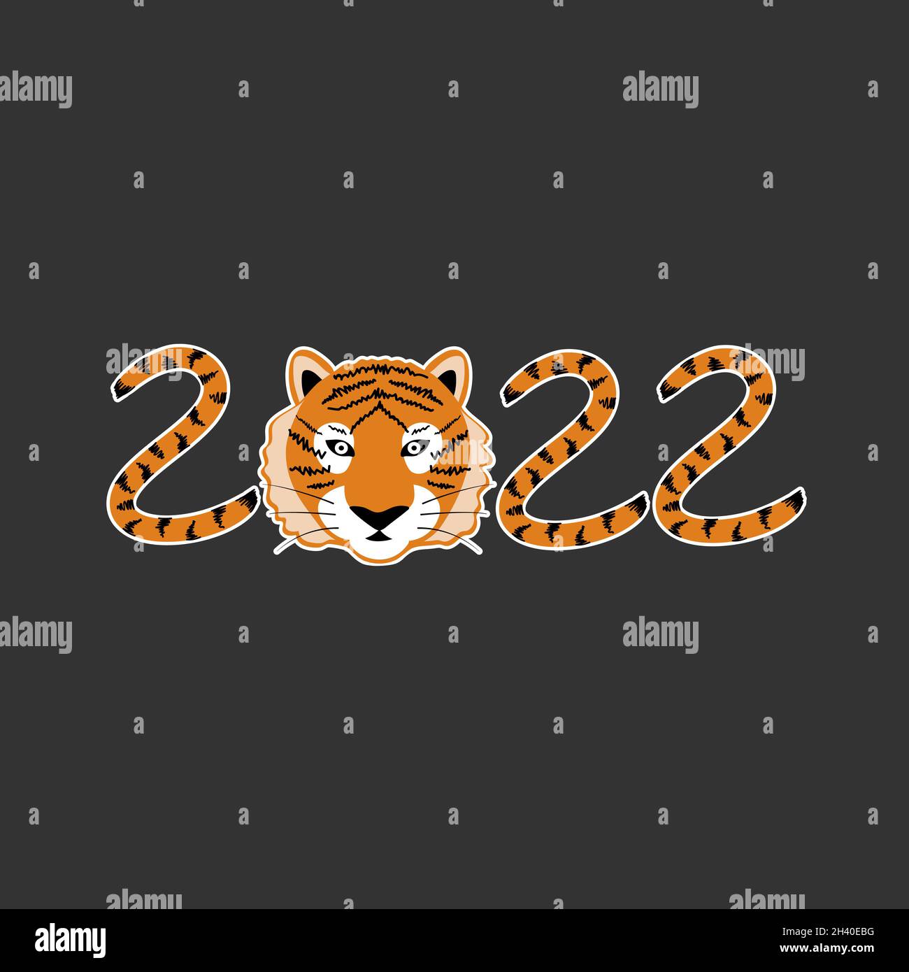 New year 2022 tiger Stock Vector Images - Alamy