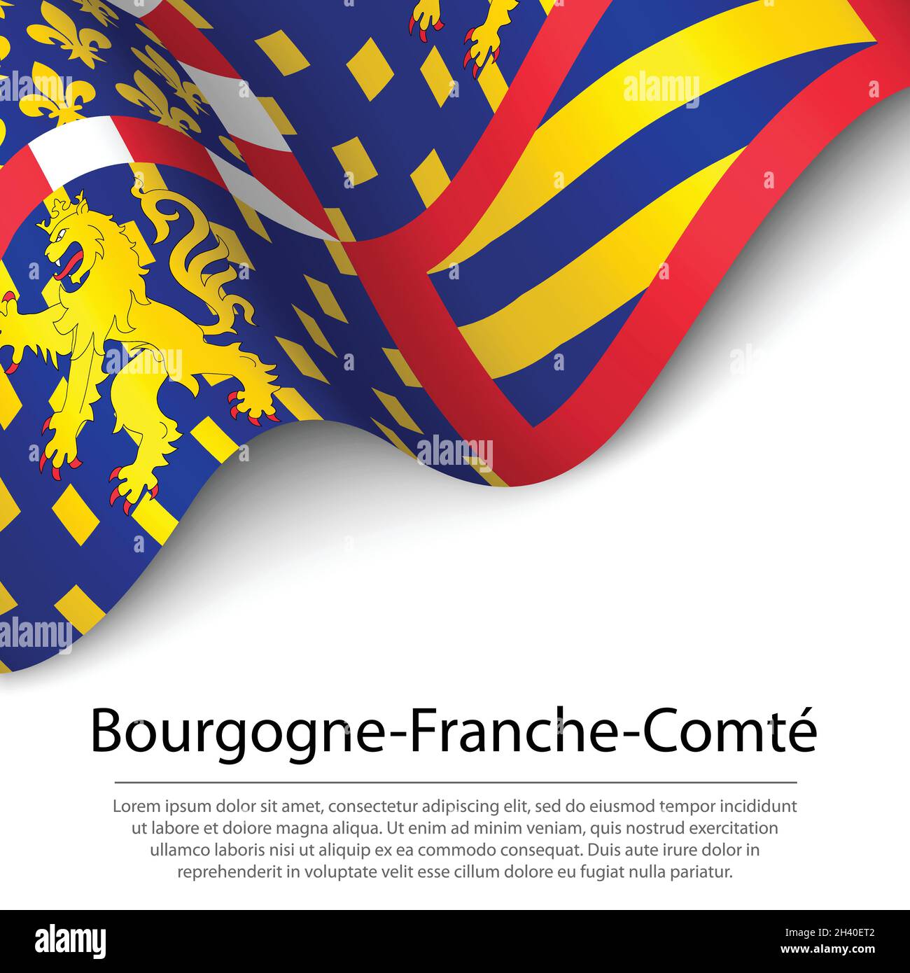 Flag Of Bourgogne Franche Comte High Resolution Stock Photography and ...