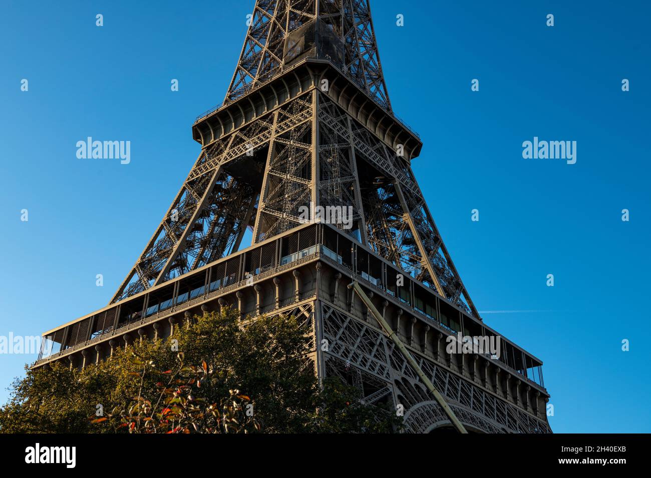 Low angle view of the Eiffel Tower, Paris, France Stock Photo - Alamy