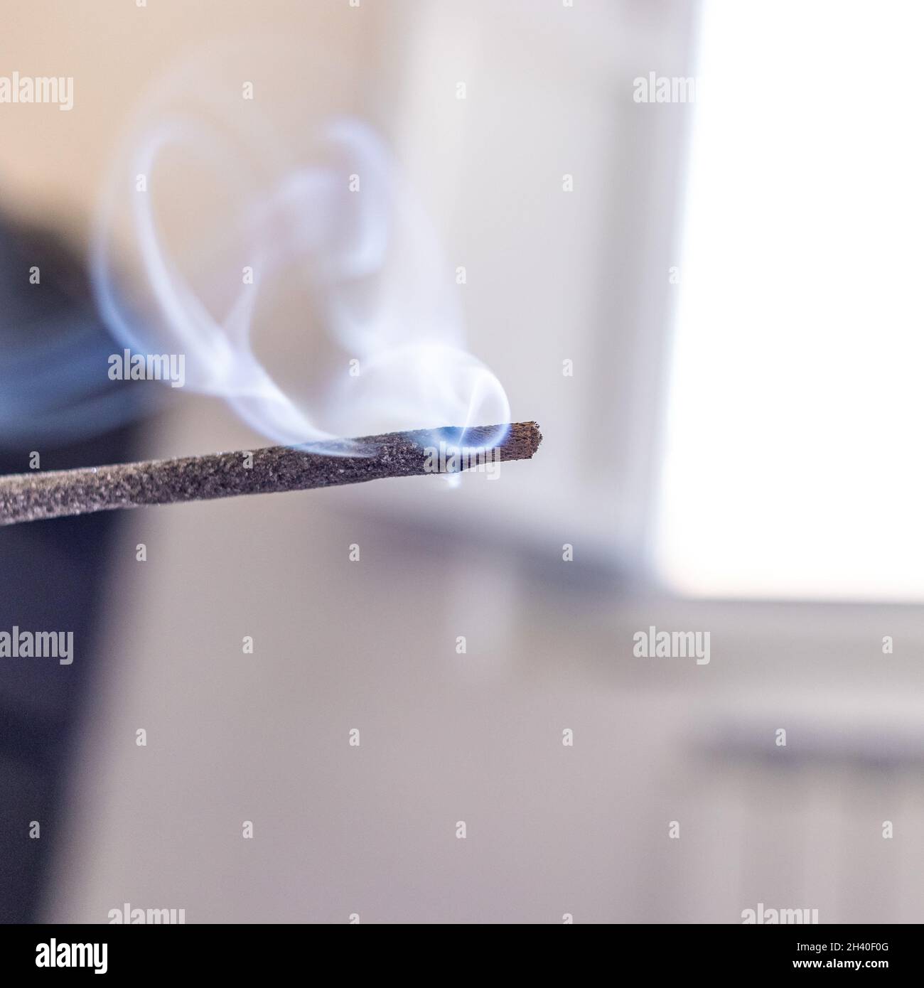Fragrant copal Incense sticks smoke for purify, inner peace on the ...