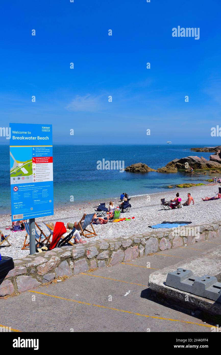 Breakwater beach brixham devon england hi-res stock photography and ...