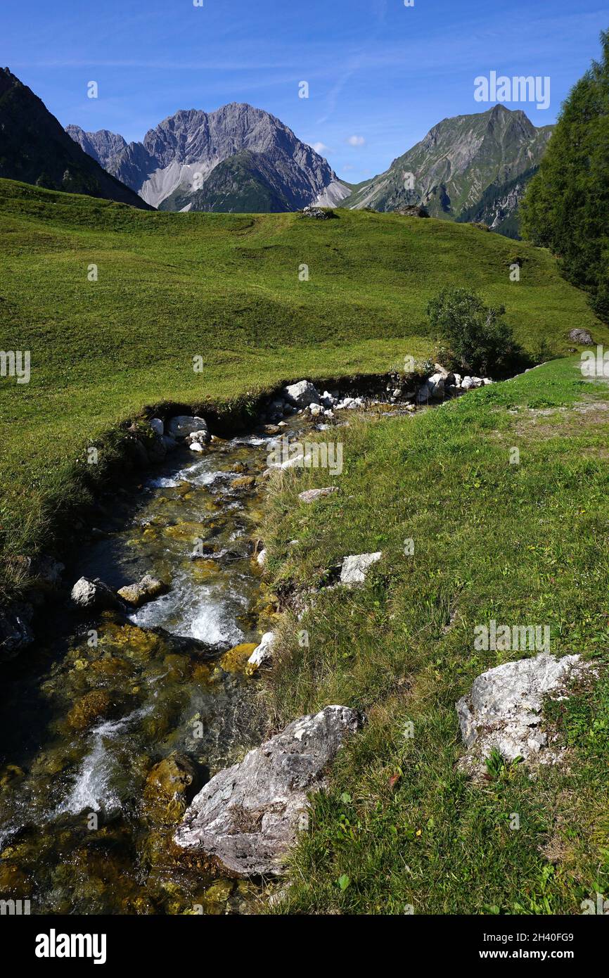 Alpine landscape, austria, tyrol, Lechtal-valley Stock Photo - Alamy