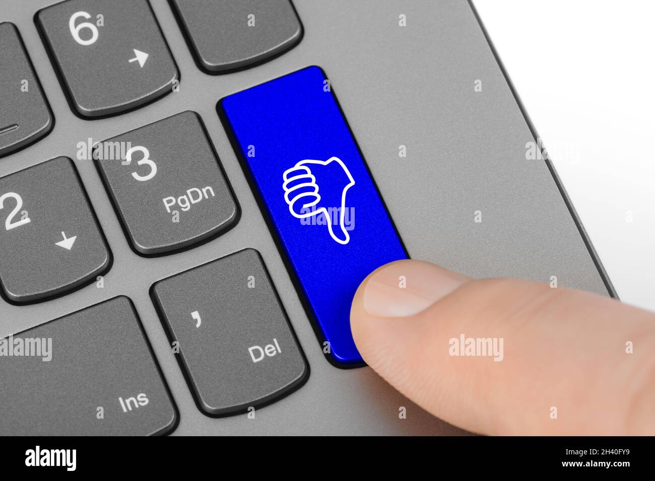 Computer keyboard with thumb key Stock Photo - Alamy