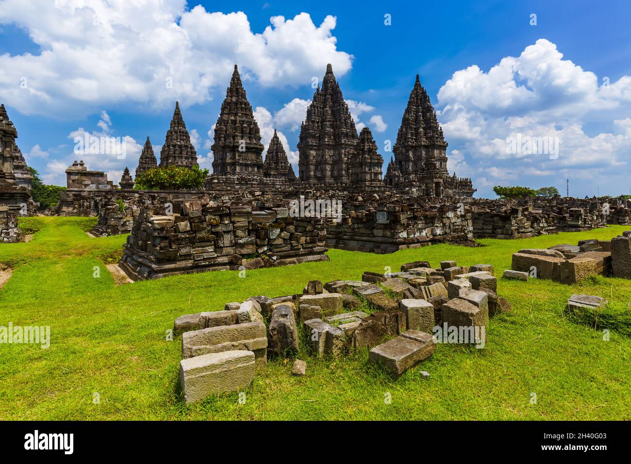 Prambanan temple near Yogyakarta on Java island - Indonesia Stock Photo ...