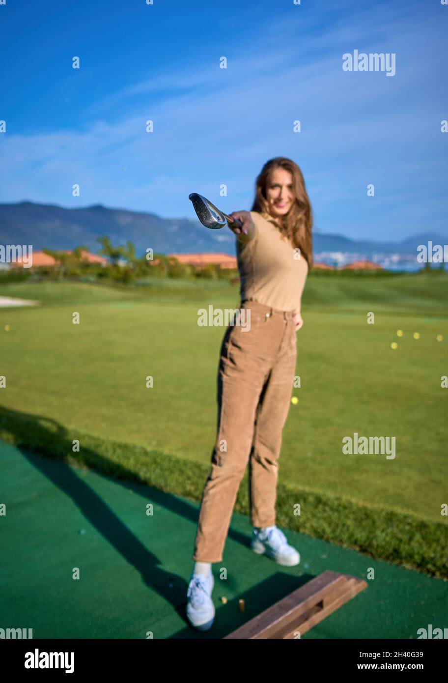 Female teen golfer hi-res stock photography and images - Alamy