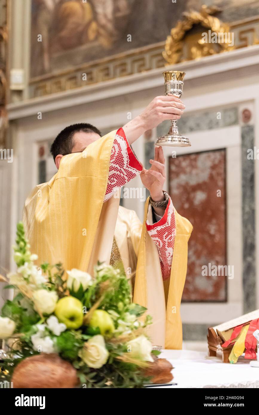 The Goblet during the Eucharist Stock Photo - Alamy