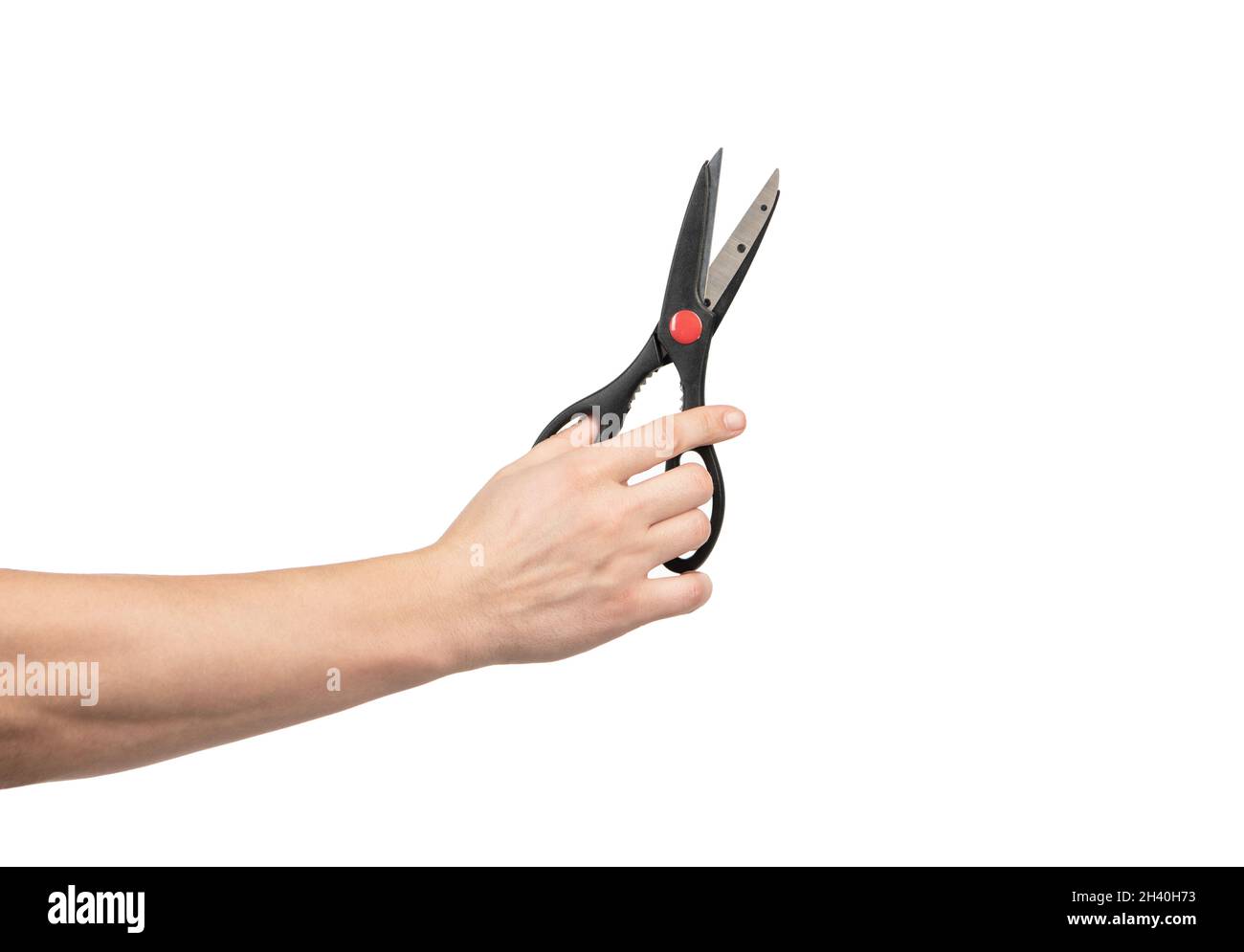 Scissors in hand hairdresser hi-res stock photography and images - Alamy
