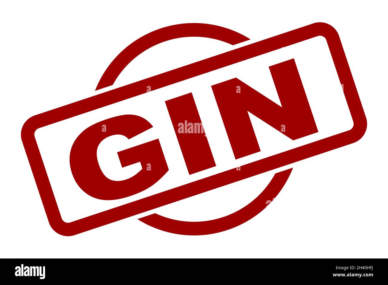A gin alcohol drink rubber stamp over a white background Stock Photo ...