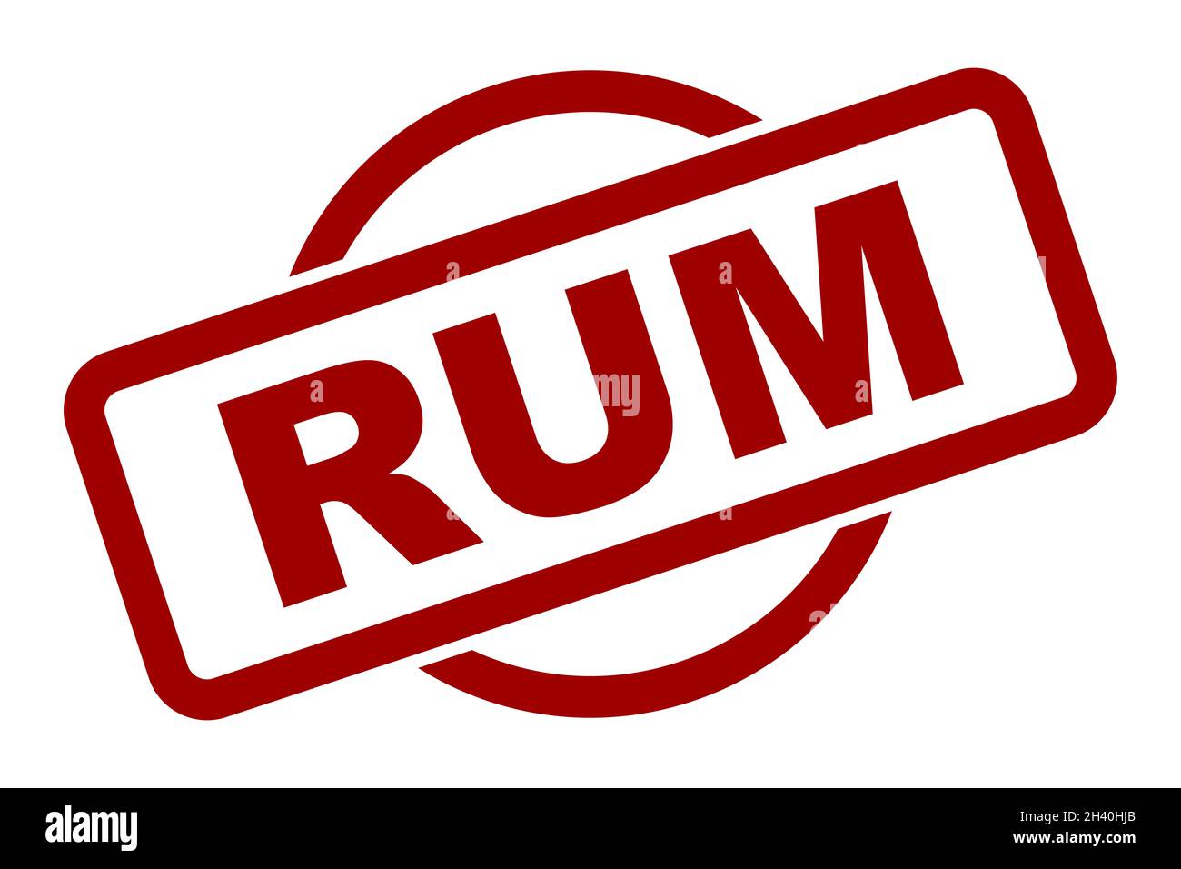 A rum alcohol drink rubber stamp over a white background Stock Photo ...