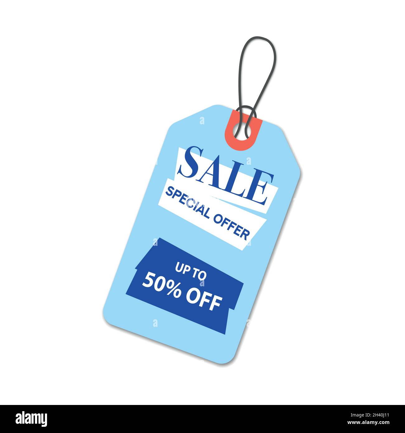 Black label on thread Stock Vector Images - Alamy