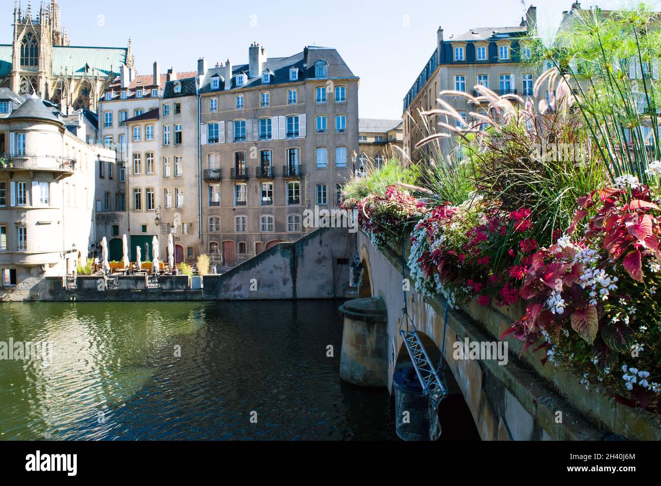 Moselle bridge Metz Stock Photo - Alamy