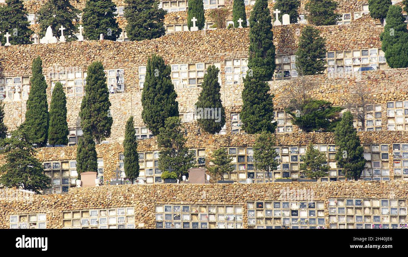 Montjuic Cemetery, Barcelona, Catalunya, Spain, Europe Stock Photo - Alamy