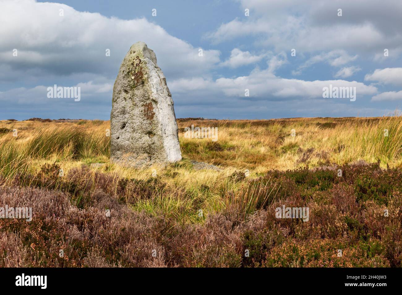 The Millenium Stone on Danby High Moor in the North York Moors National ...