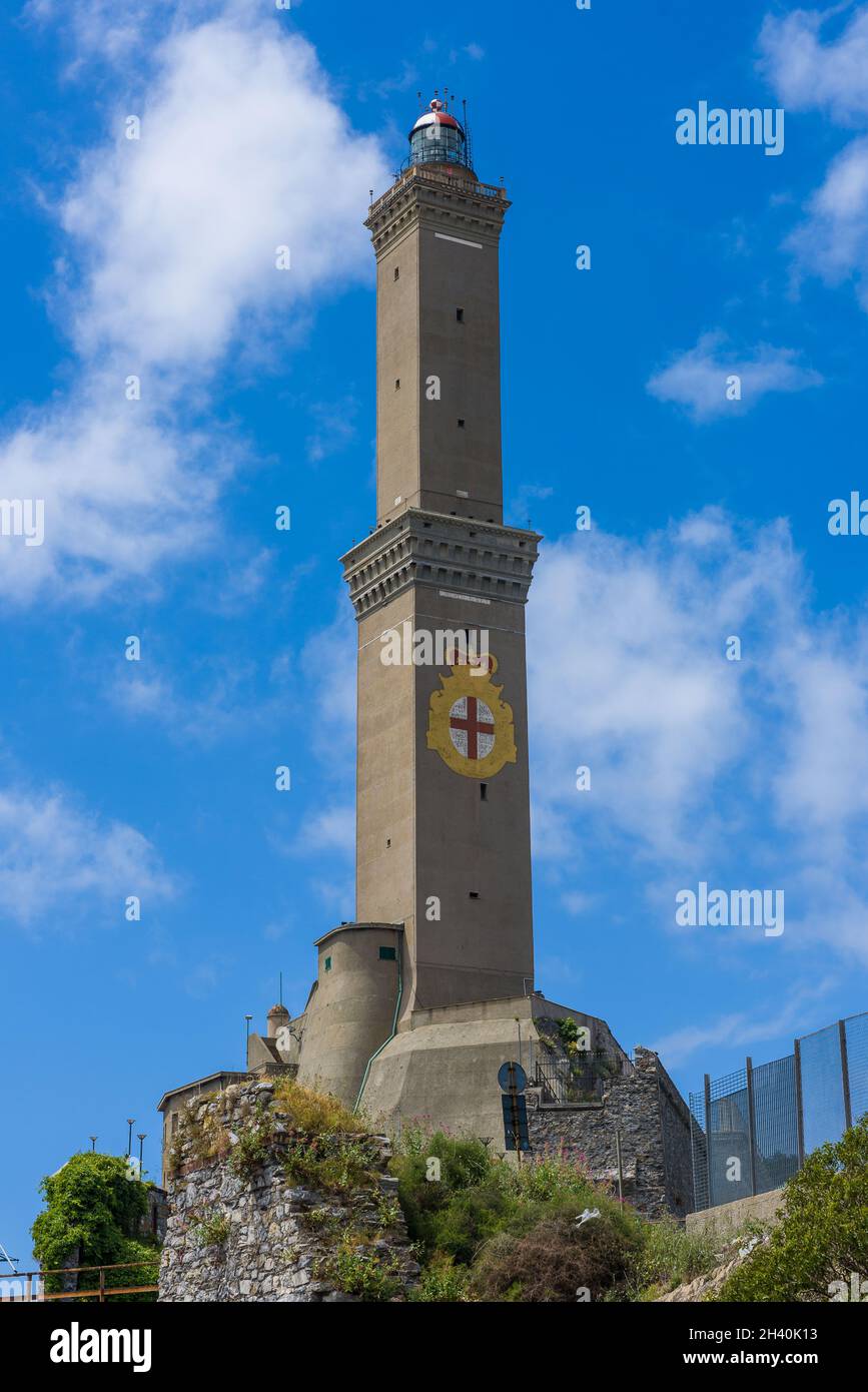 Lighthouse of Genoa Stock Photo - Alamy