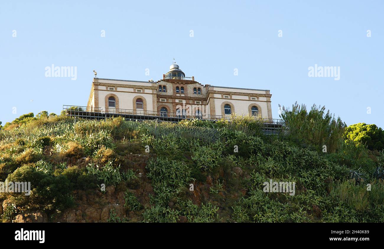 Montjuic Lighthouse, Barcelona, Catalunya, Spain, Europe Stock Photo ...