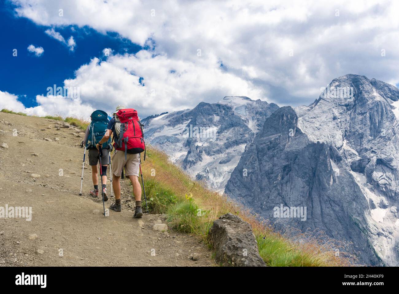 Hikers on a trail Stock Photo - Alamy