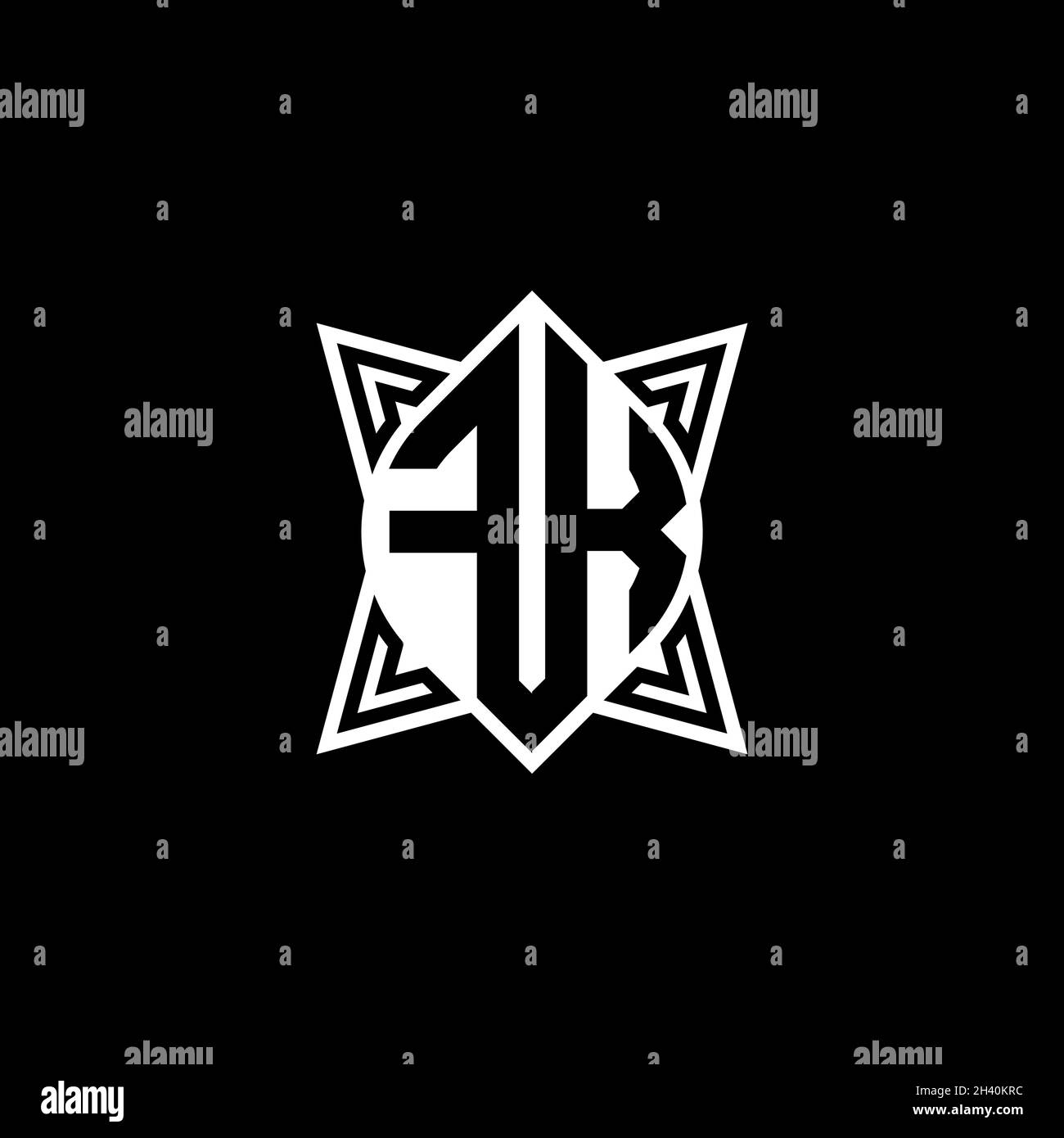 FE Monogram logo letter with polygonal geometric shape style design ...