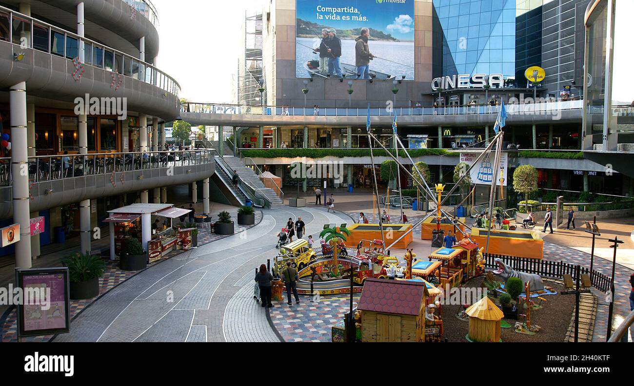 Interior of a shopping center in Barcelona, Catalunya, Spain, Europe ...