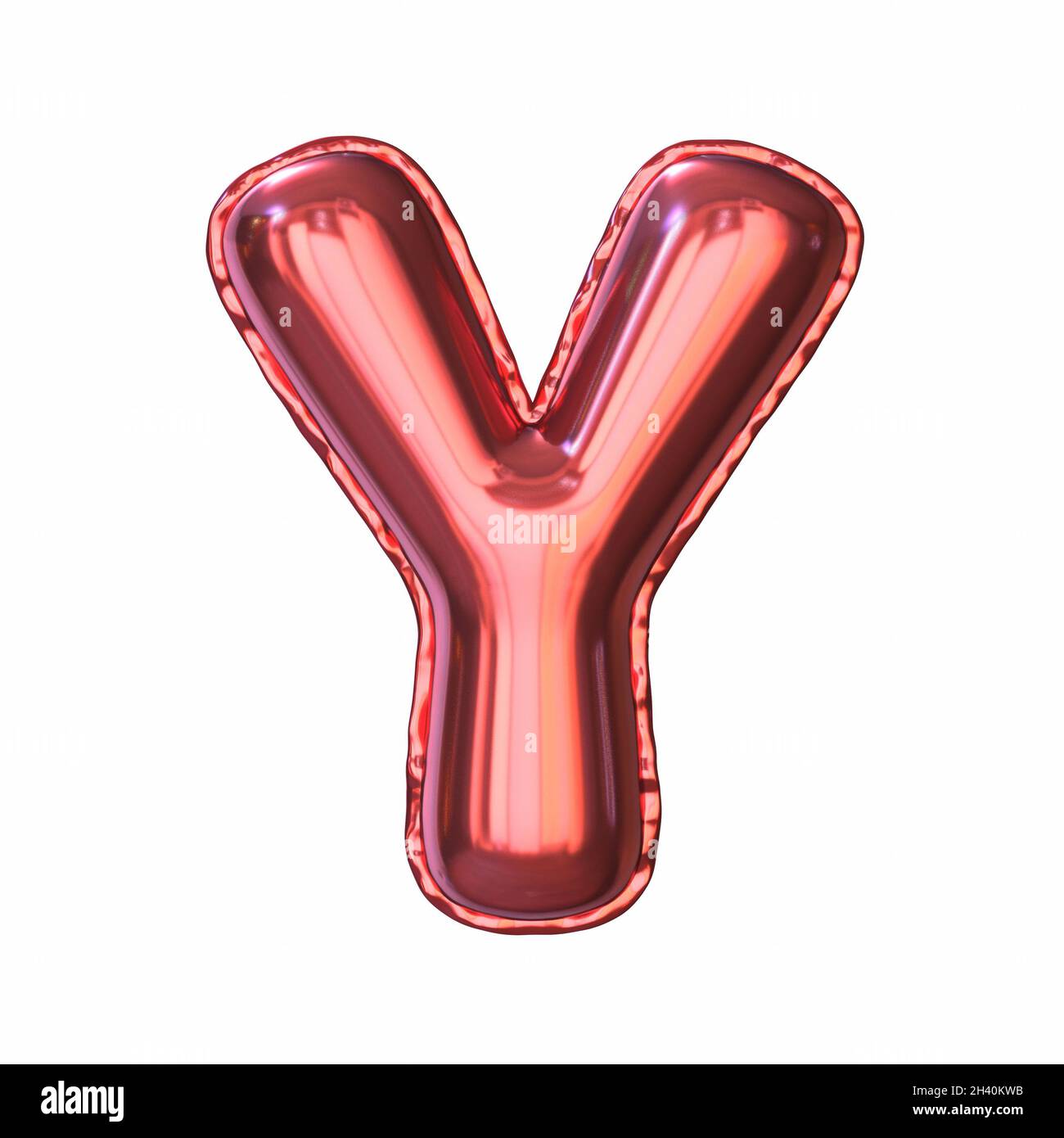 Red metallic balloon font Letter Y 3D Stock Photo - Alamy