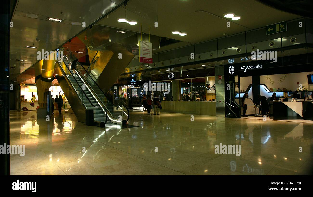Interior of a shopping center in Barcelona, Catalunya, Spain, Europe ...