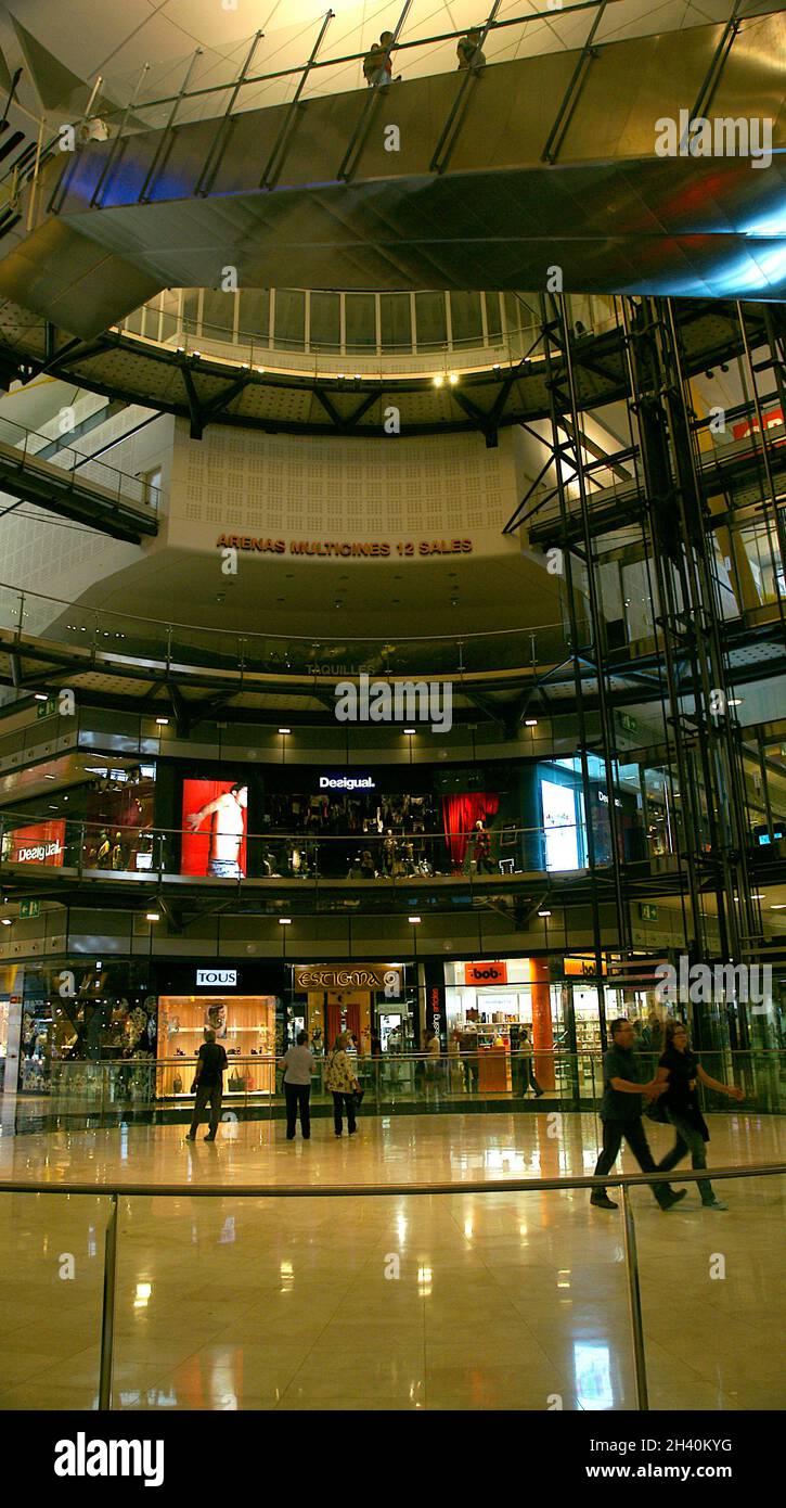 Interior of a shopping center in Barcelona, Catalunya, Spain, Europe ...