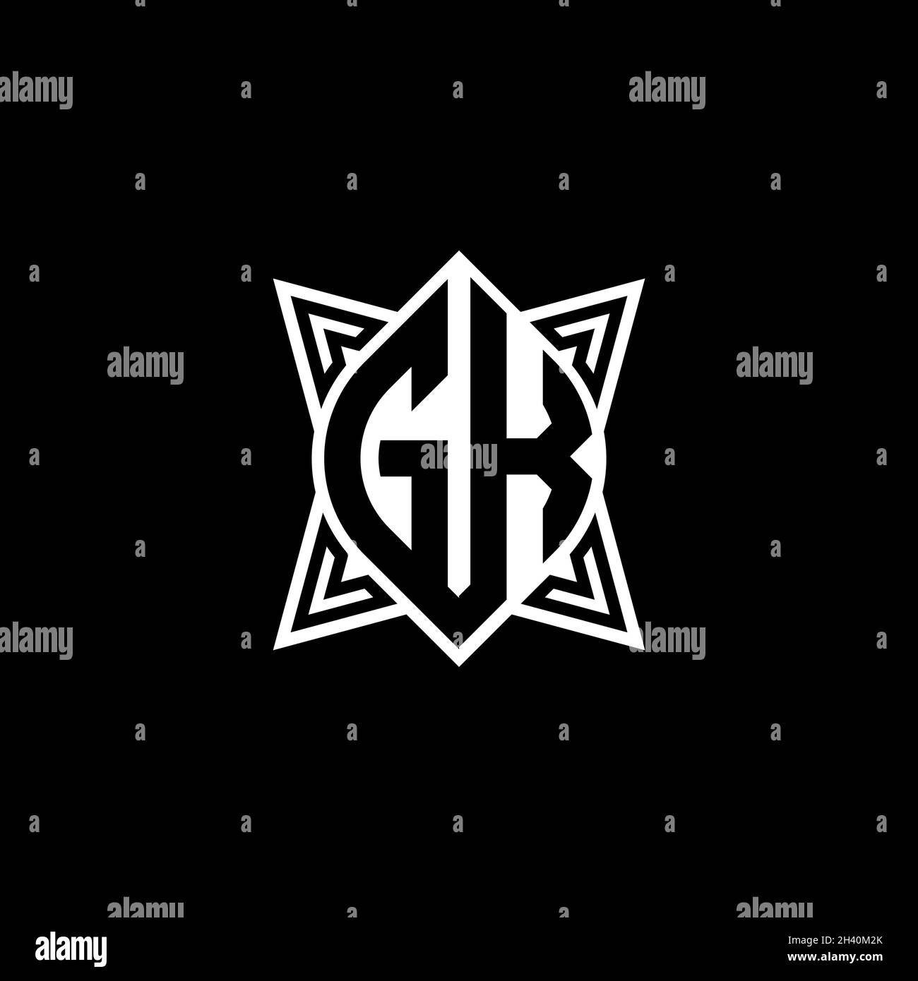 GD Monogram logo letter with polygonal geometric shape style design ...