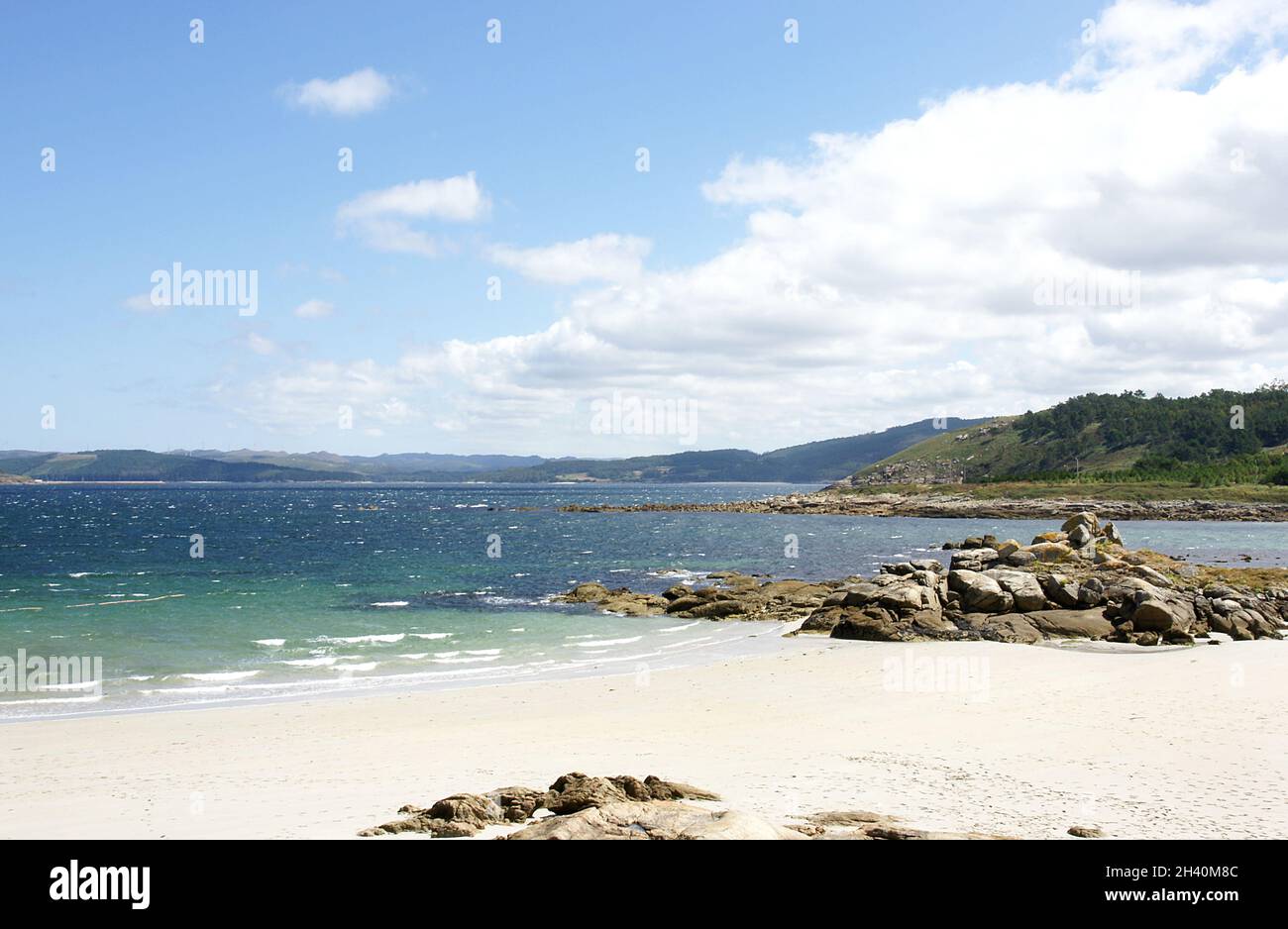 Muxía beach in the Finisterre region, Galicia, Spain, Europe Stock ...