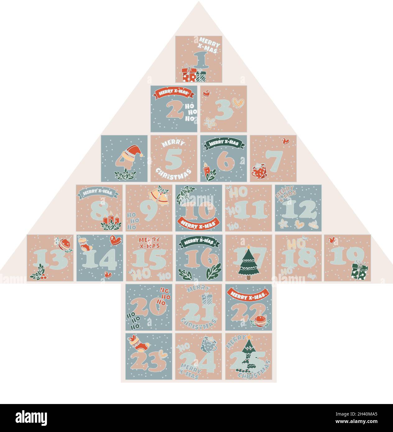 Advent calendar set Stock Vector Images - Alamy