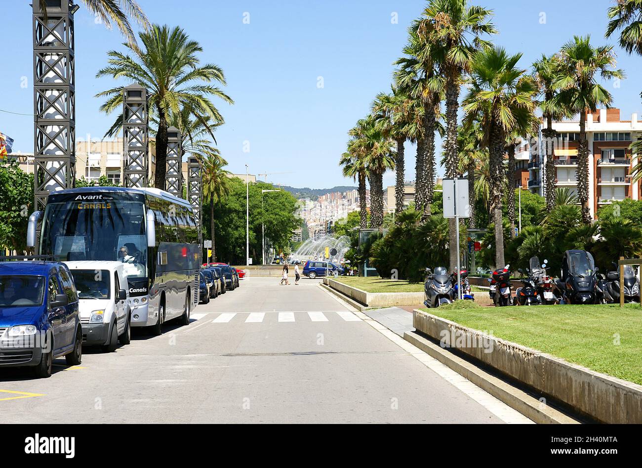 Promenade in the Olympic Village in Barcelona, Catalunya, Spain, Europe ...