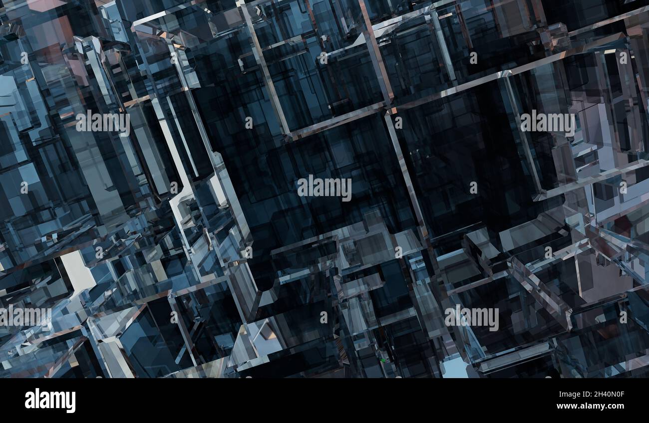 Abstract 3d background of glass cubes. 3d rendering Stock Photo - Alamy