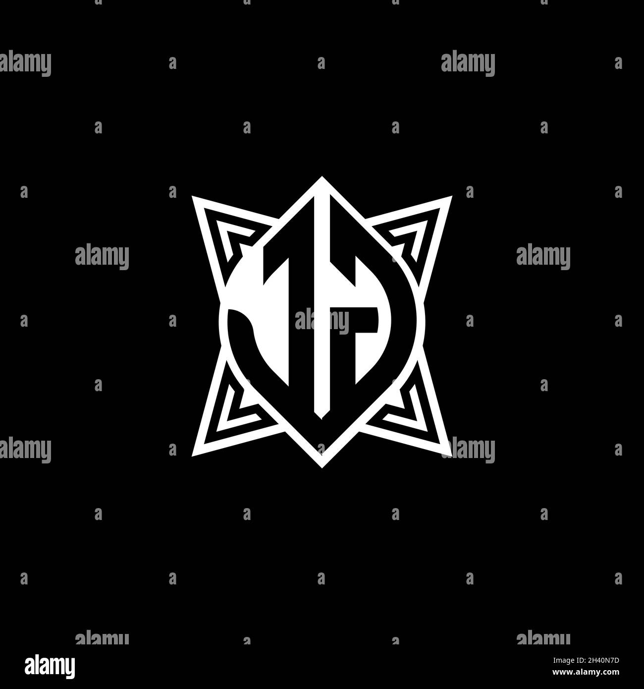 HY Monogram logo letter with polygonal geometric shape style design ...