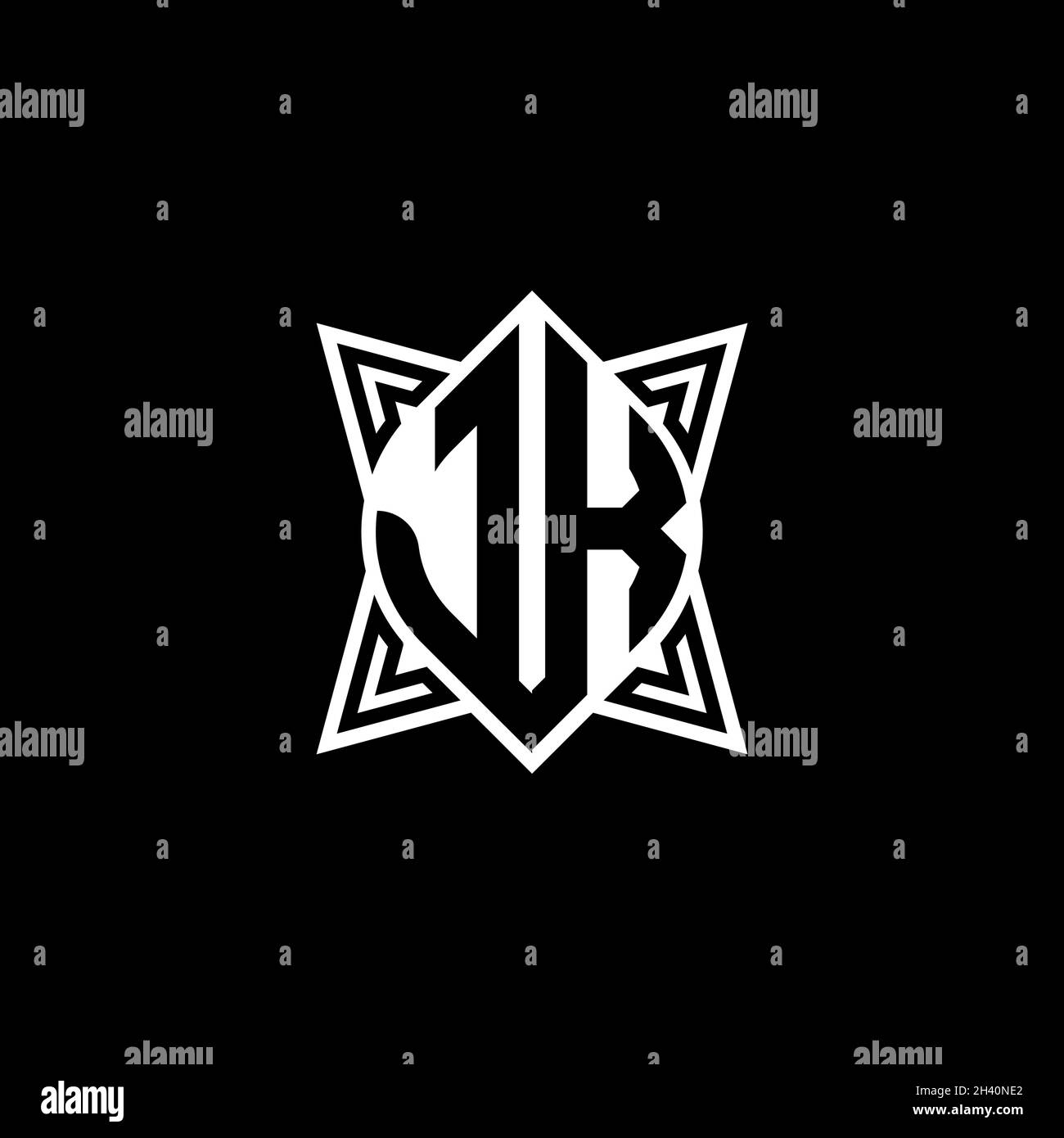 IB Monogram logo letter with polygonal geometric shape style design ...