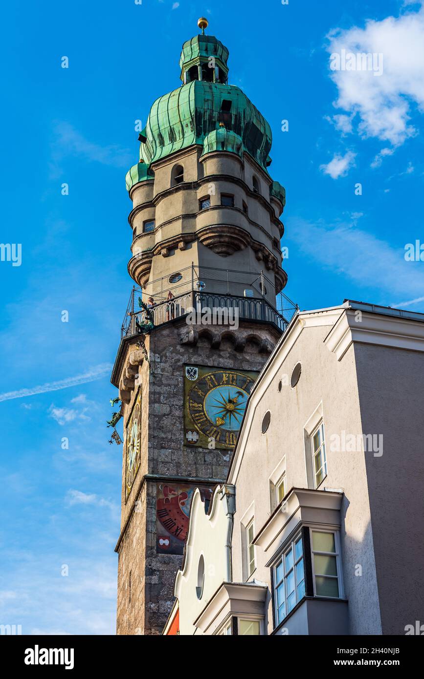 Stadtturm in Innsbruck Stock Photo - Alamy