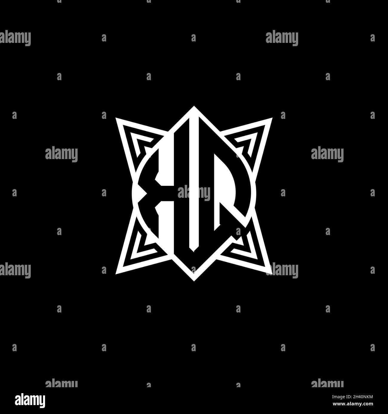 JF Monogram logo letter with polygonal geometric shape style design ...