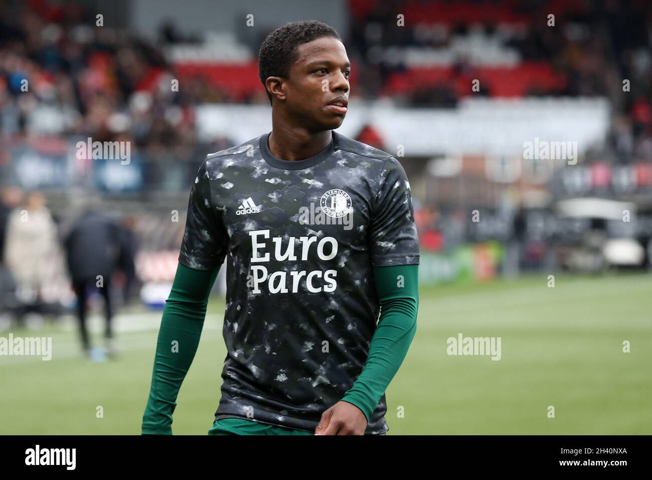 ROTTERDAM, NETHERLANDS - OCTOBER 31: Tyrell Malacia of Feyenoord during ...