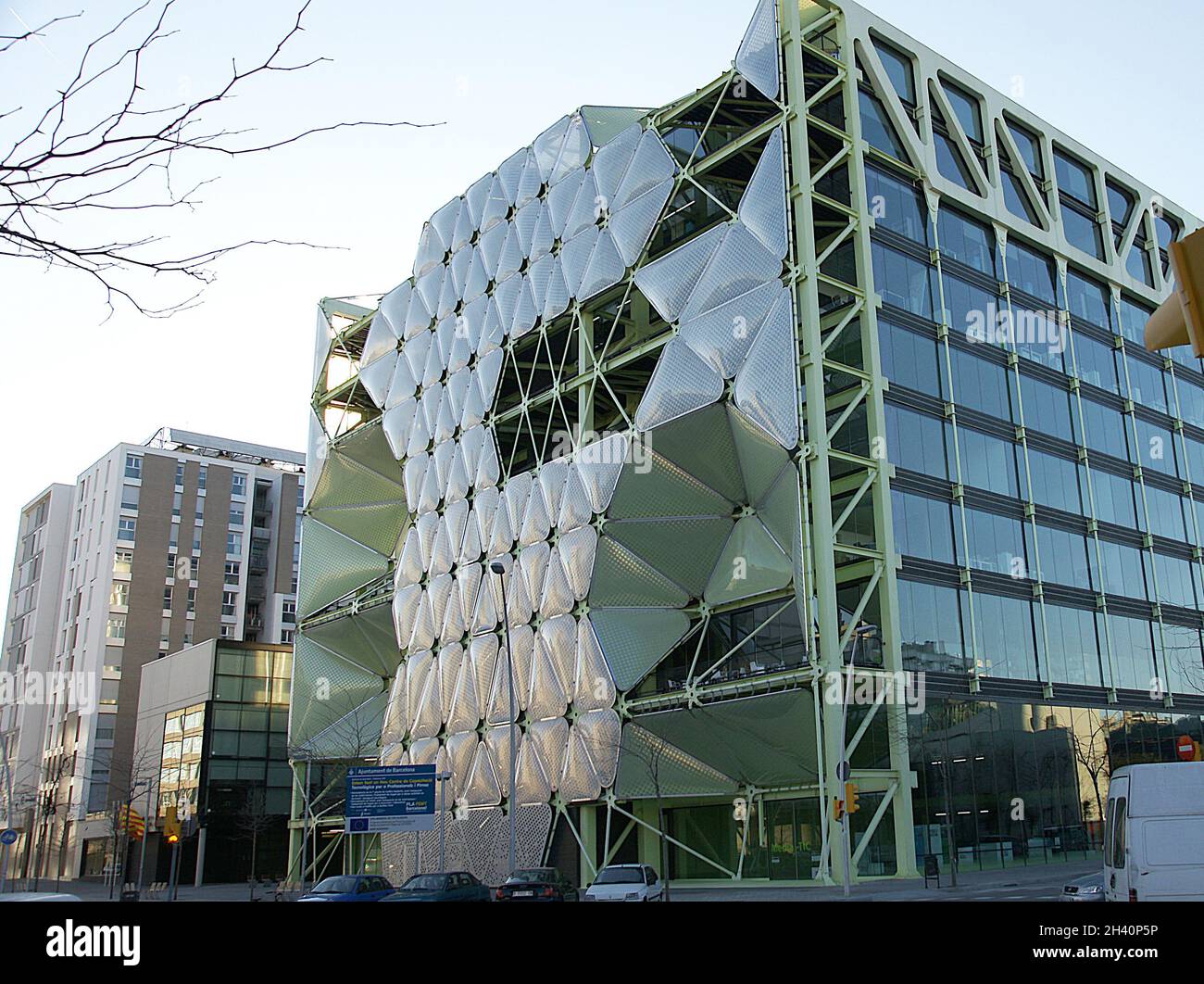 Detail of the facade of a bubble building in Barcelona, Catalunya ...