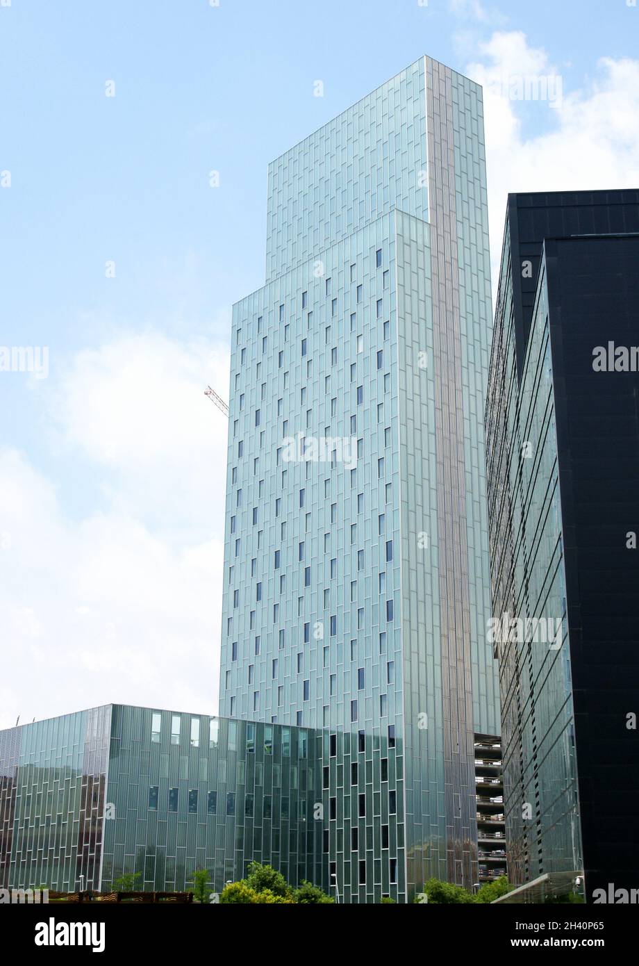 Modern glass buildings in Barcelona, Catalunya, Spain, Europe Stock ...