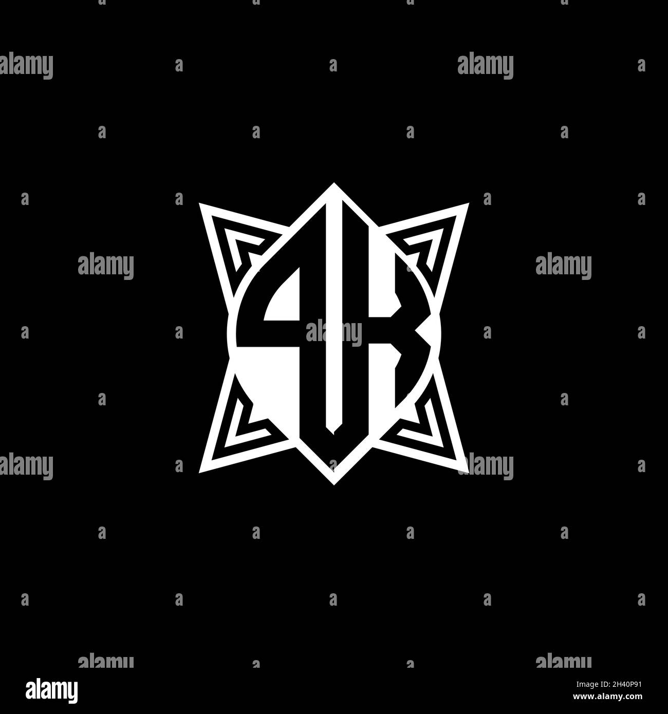 NW Monogram logo letter with polygonal geometric shape style design ...