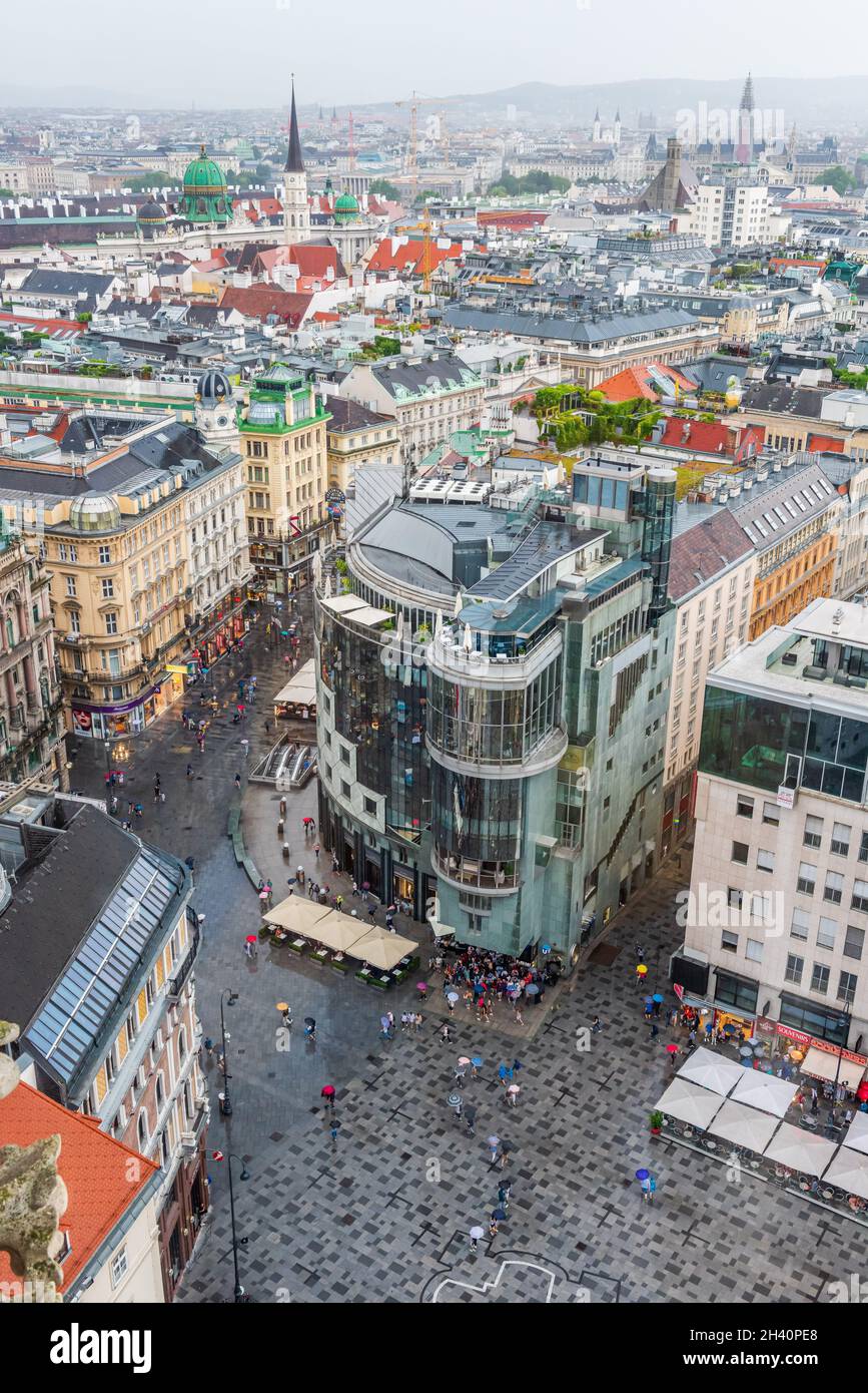 Vienna cityscape from the tower of the cathedral Stock Photo - Alamy