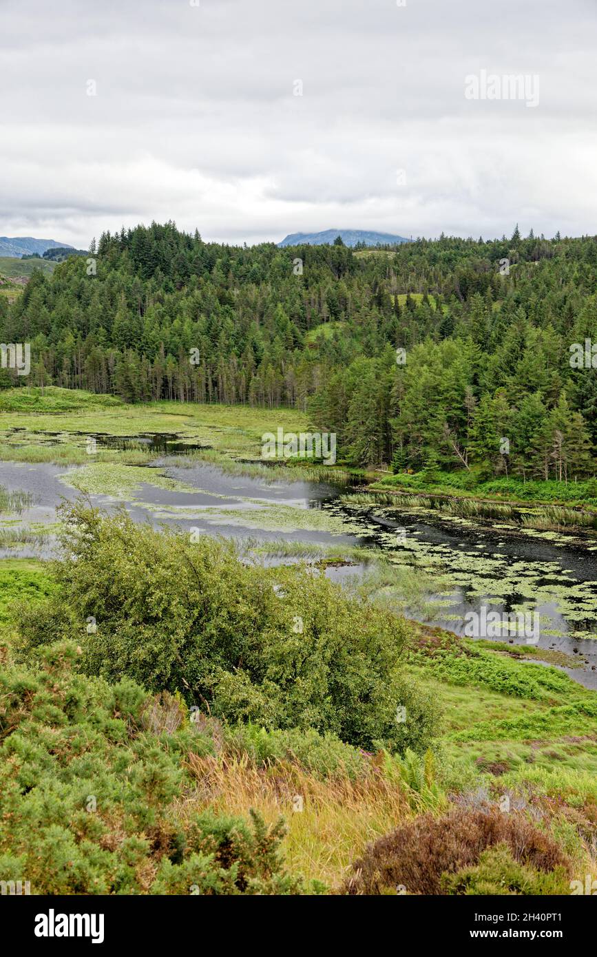 Loch Inchard, a coastal loch on the west coast of Scotland, UK. One of ...