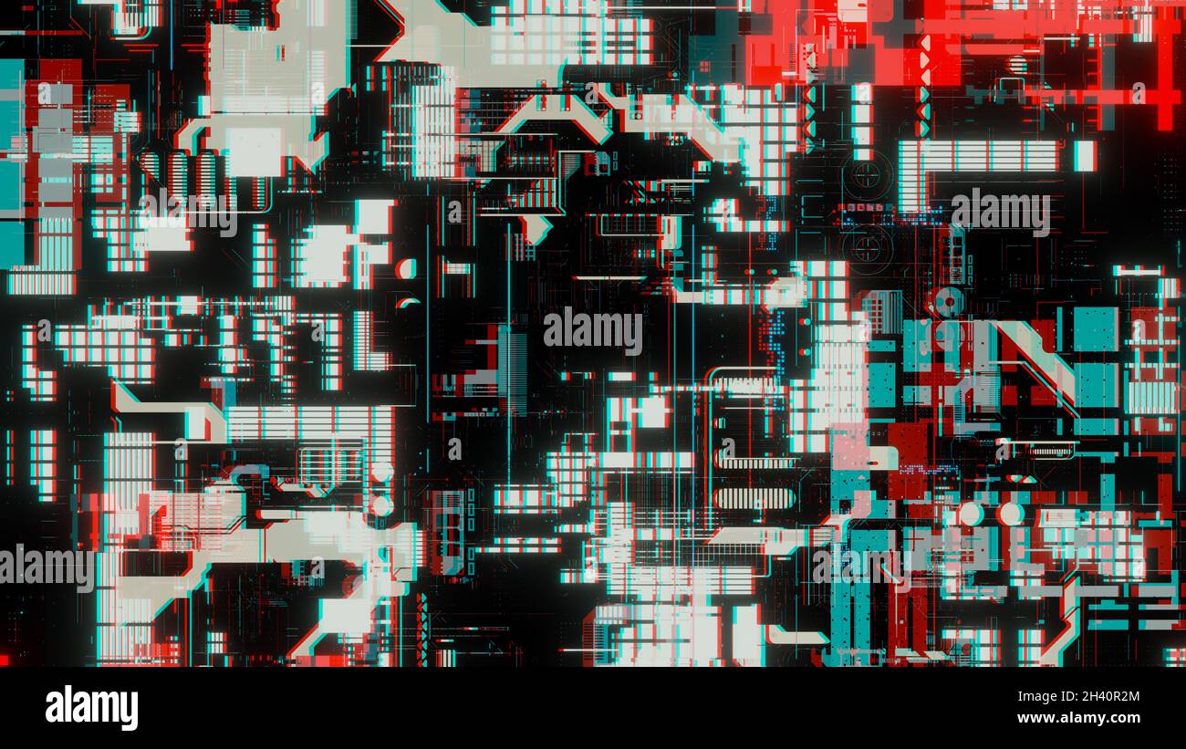 Glitched technology background Stock Photo - Alamy