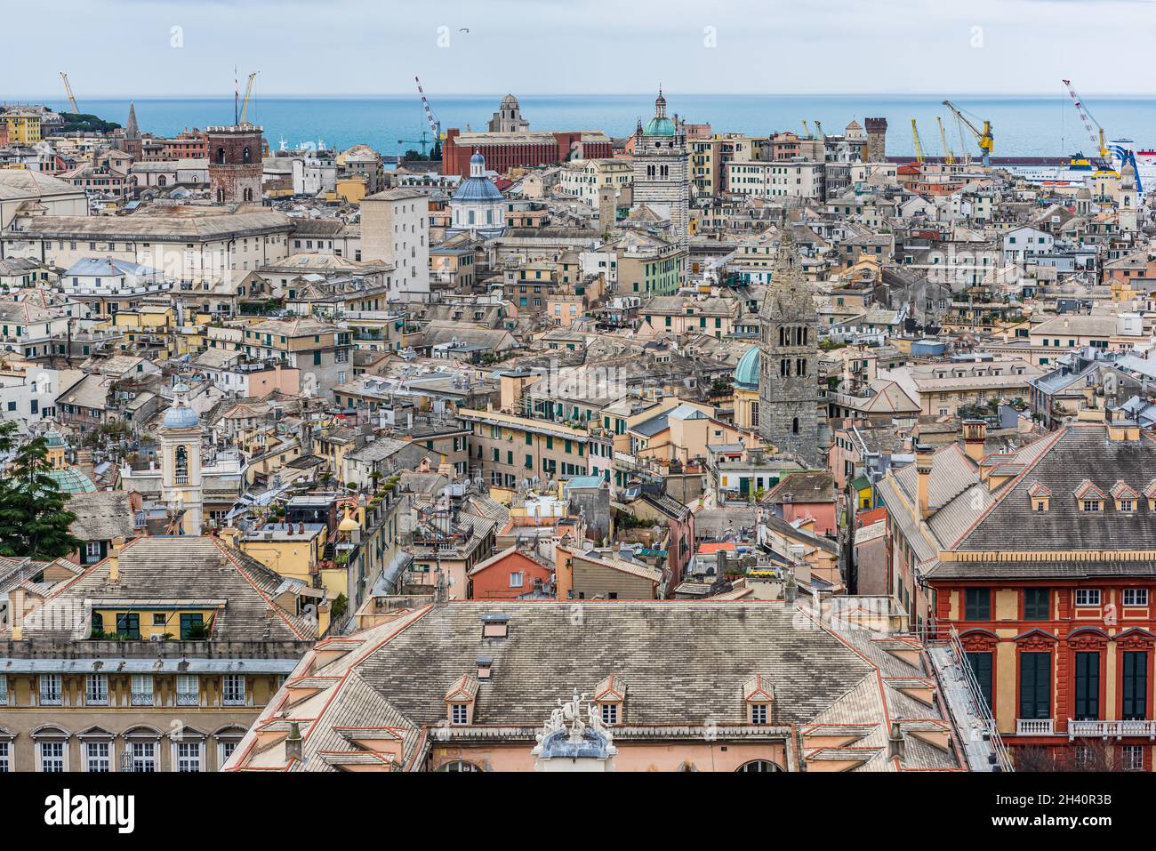 Cityscape of Genoa, Italy Stock Photo - Alamy