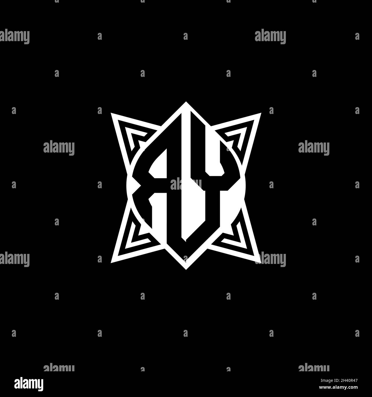 Qf letter design Black and White Stock Photos & Images - Alamy