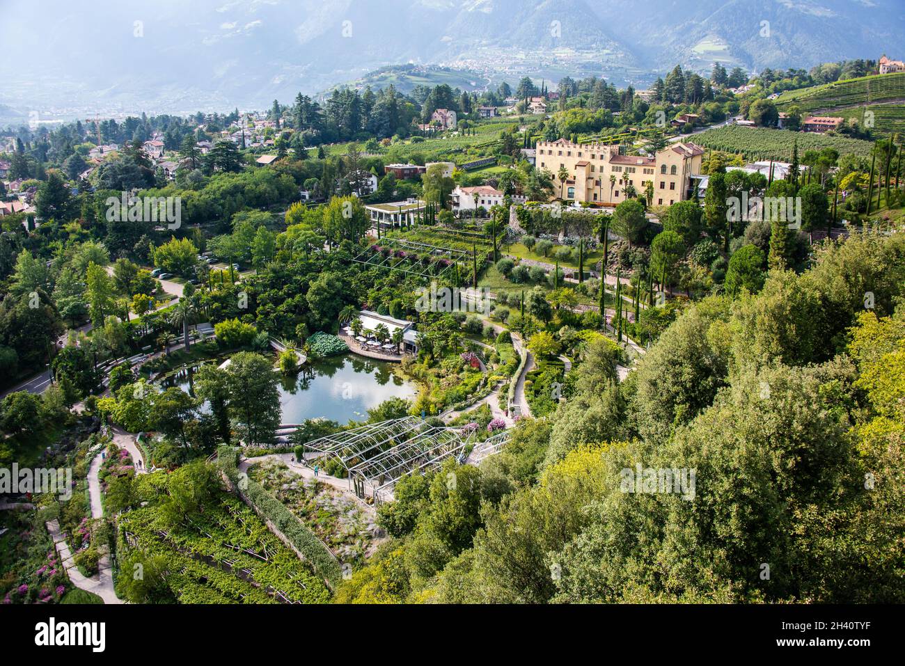 Trauttmansdorff Castle in Meran Stock Photo - Alamy