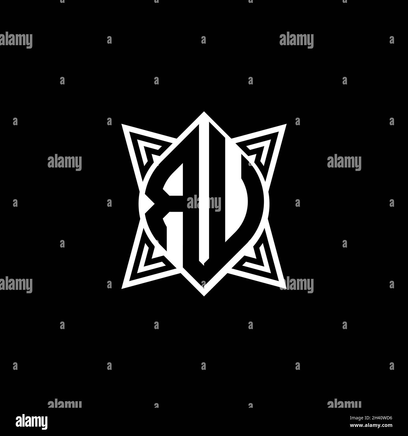 QC Monogram logo letter with polygonal geometric shape style design ...