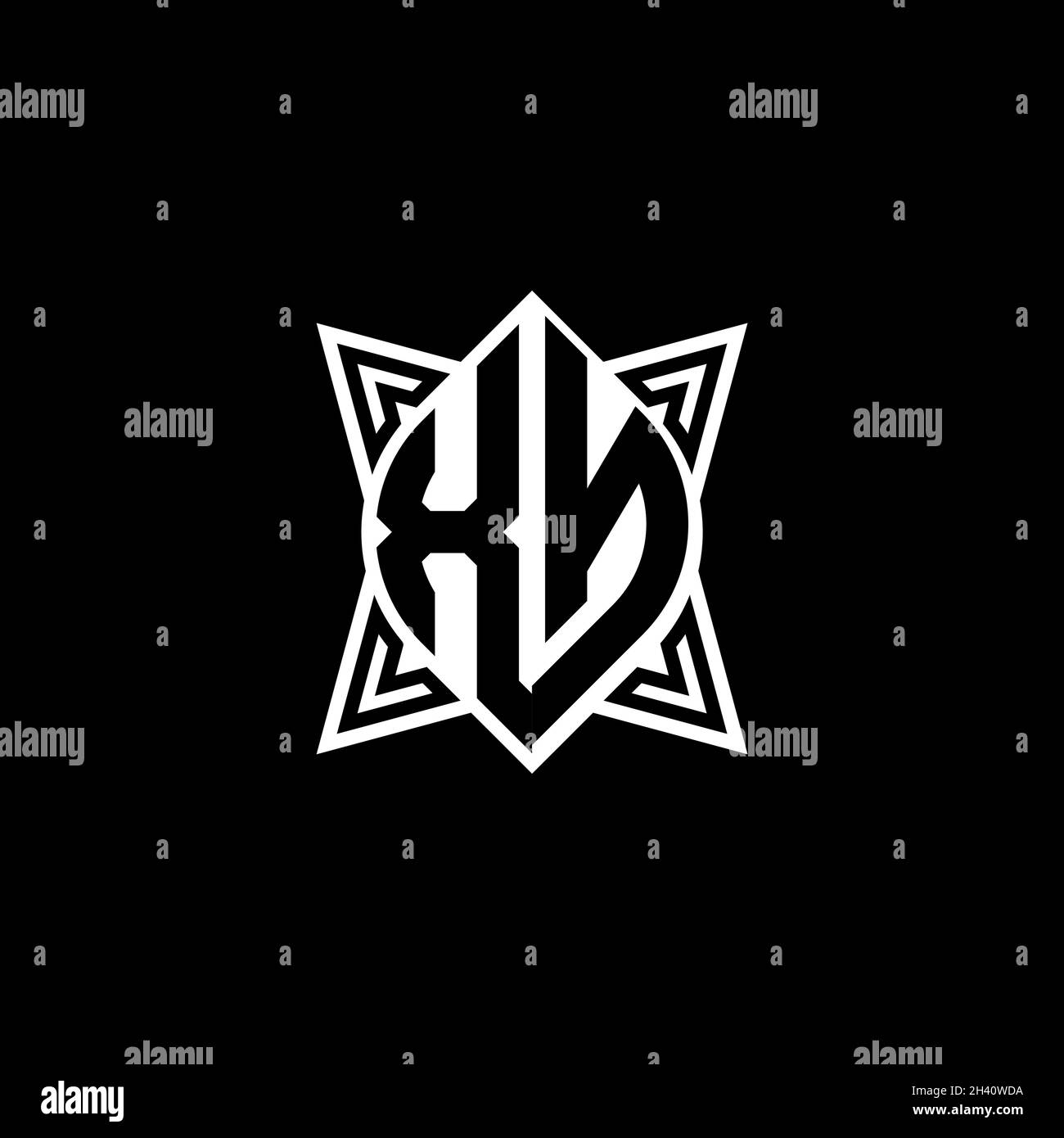 UQ Monogram logo letter with polygonal geometric shape style design ...