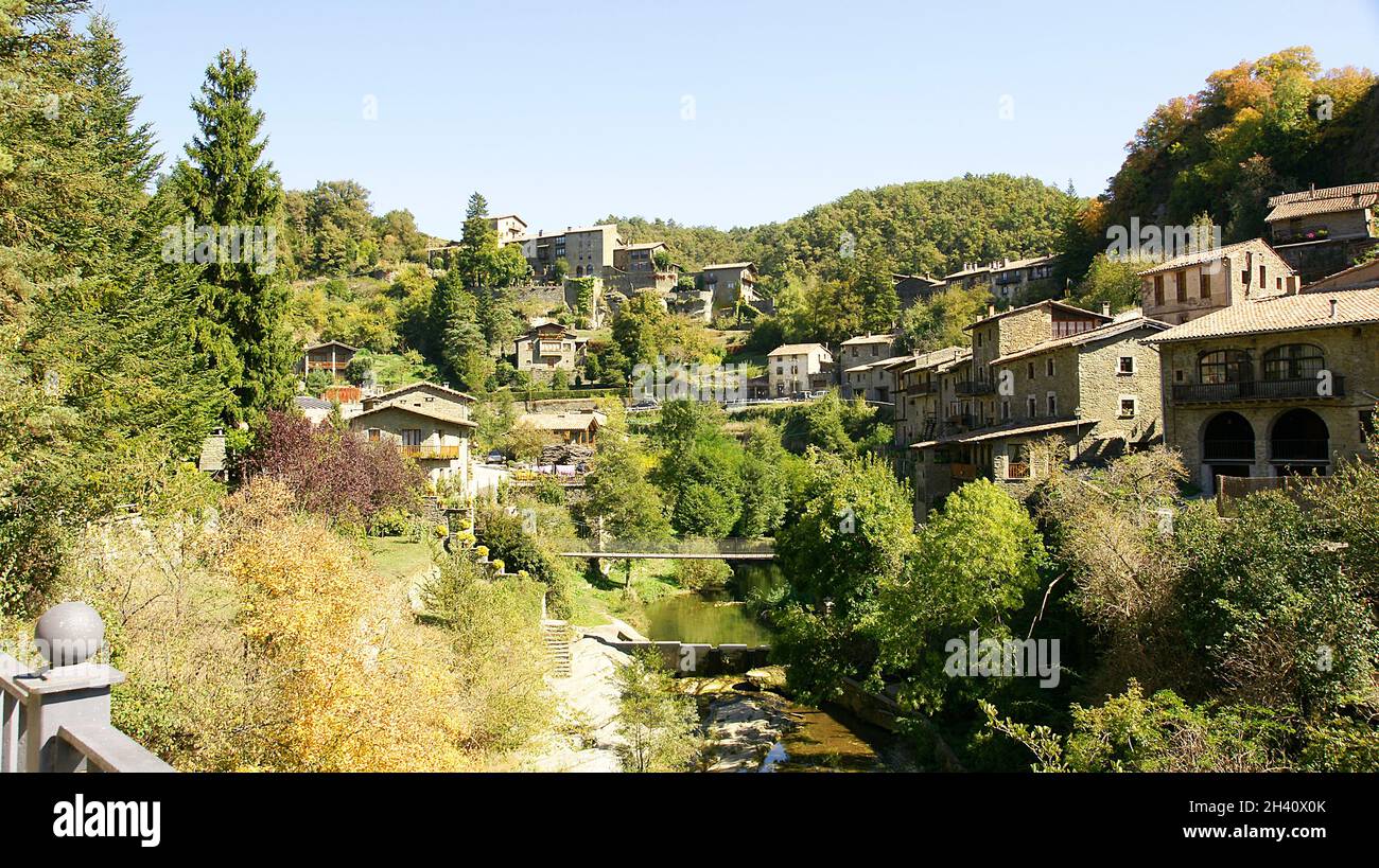 Rupit suspension bridge in Barcelona, Catalunya, Spain, Europe Stock ...