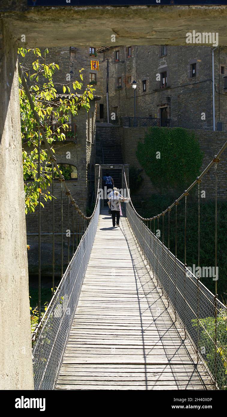 Rupit suspension bridge in Barcelona, Catalunya, Spain, Europe Stock ...