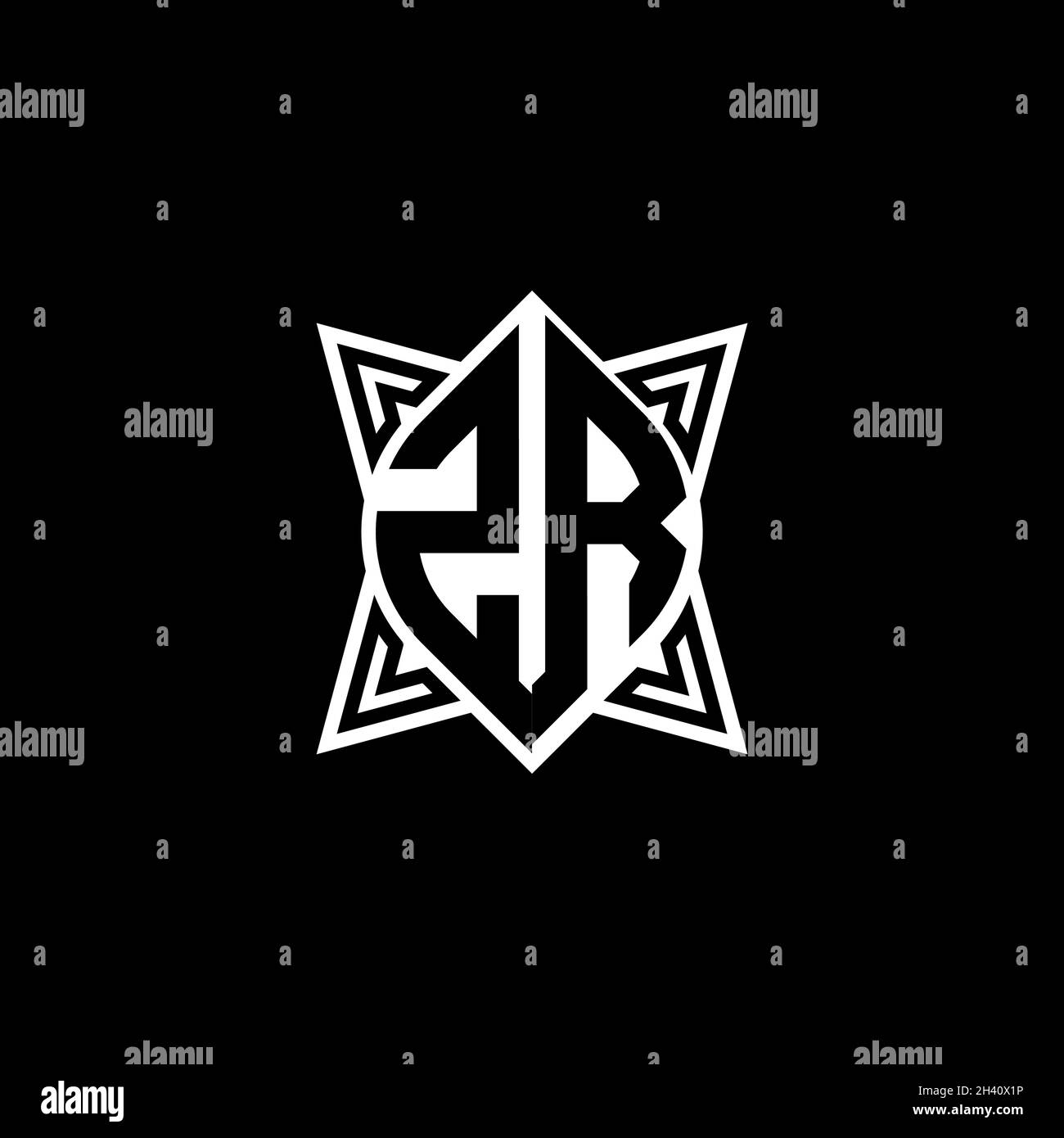 XS Monogram logo letter with polygonal geometric shape style design ...